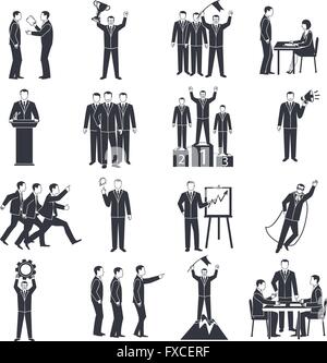 Business mountain target icons set 9 color vector isolated on white for ...