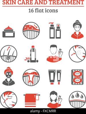 Skin Care Collection Elements Icons Set Vector Stock Vector Image & Art ...