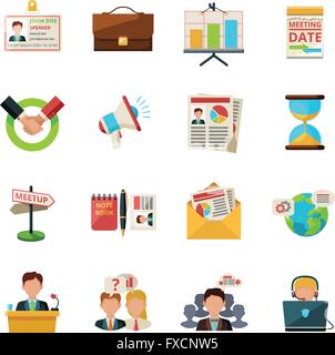 Personal computer flat icons in set collection for design. Equipment ...