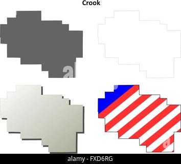 Crook County (Oregon) outline map set Stock Vector Image & Art - Alamy