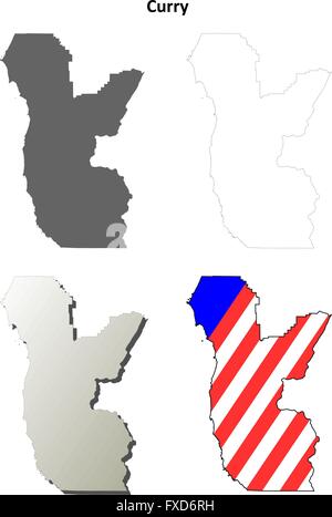 Curry County (Oregon) outline map set Stock Vector Image & Art - Alamy
