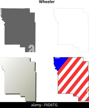Wheeler County (Oregon) outline map set Stock Vector Image & Art - Alamy