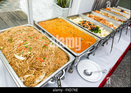 Delicious Chinese style buffet spread of Asian cuisine and snack Stock ...