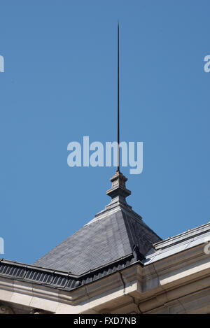 lightning rod on the building, sky background Stock Photo - Alamy