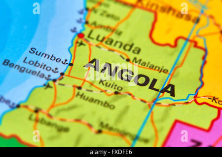 angola, map, atlas, map of the world, africa, namibia, atlantic Stock ...