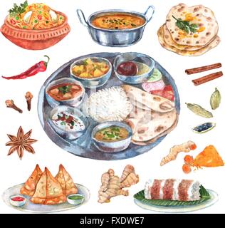 Indian cuisine food menu cover, traditional India restaurant dishes ...