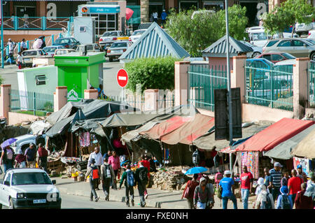 Street and market scene, east CBD, Maseru, Lesotho Stock Photo - Alamy