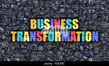 Business Transformation Concept with Doodle Design Icons Stock Photo ...