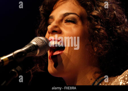 Brazilian singer Ceu in concert in Prague Stock Photo - Alamy