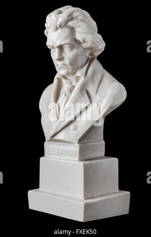 Ludwig van Beethoven silhouette on a white background Stock Photo - Alamy