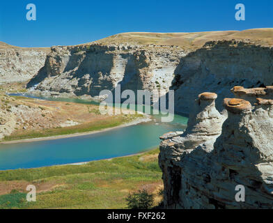 The Two Medicine River at Rock City near Valier, Montana, USA Stock ...