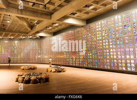 Interior of MONA in Hobart, Tasmania showing its unique architecture ...