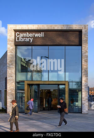 Entrance. Camberwell Library, London, United Kingdom. Architect: John ...
