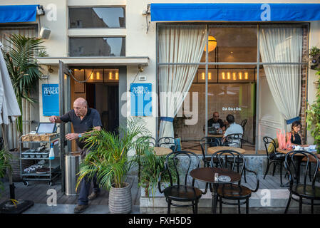 Da Da & Da Restaurant at Rothschild Boulevard in Tel Aviv city, Israel ...