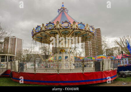 A funfair on Shepherds Bush Green in London Stock Photo - Alamy