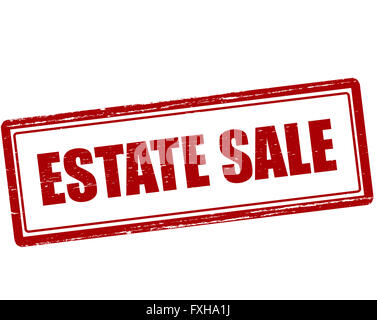 Rubber stamp with text estate sale inside, vector illustration` Stock ...