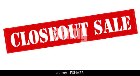 Rubber stamp with text closeout sale inside, vector illustration` Stock ...