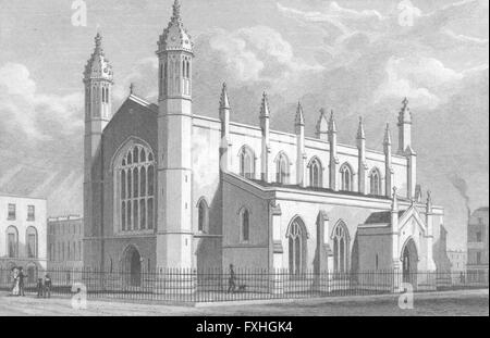 CHURCHES: Trinity Church, Cloudesley Sq, antique print 1829 Stock Photo ...