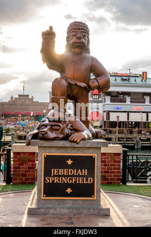 Jebediah Springfield statue at Universal Studios, Orlando, Florida, USA ...