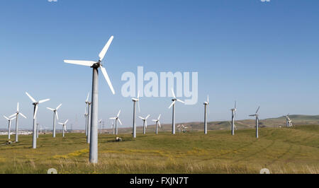 Windmills at Altamont Pass Wind Resource Area in Alameda County ...