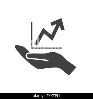 graph in hand icon Stock Vector Image & Art - Alamy