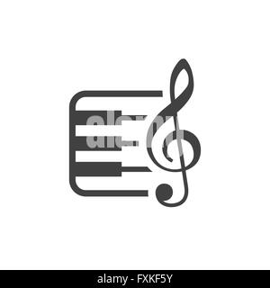 music key and keyboard icon Stock Vector Image & Art - Alamy