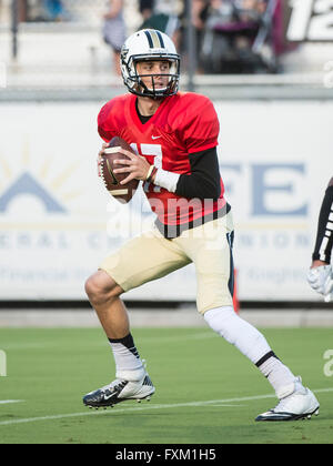 Orlando, FL, USA. 16th Apr, 2016. UCF Knights quarterback Justin Holman ...