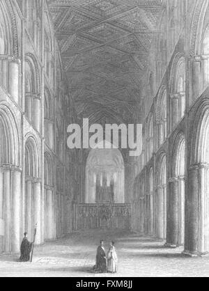 Peterborough Cathedral, Nave Stock Photo - Alamy