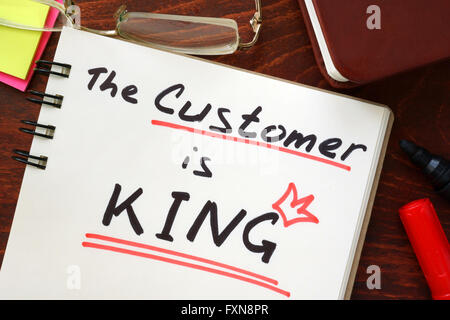 The Customer Is King Concept Stock Photo - Alamy