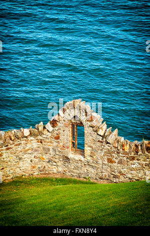 Stone wall in Howth, Ireland Stock Photo - Alamy