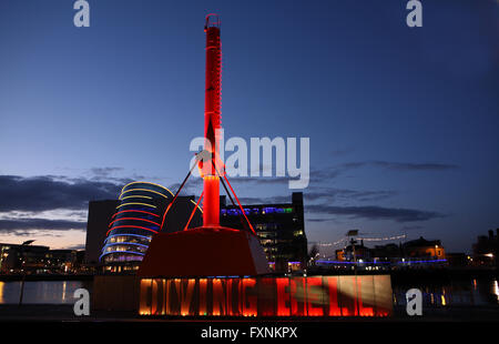 Diving bell at night Dublin Ireland Stock Photo - Alamy