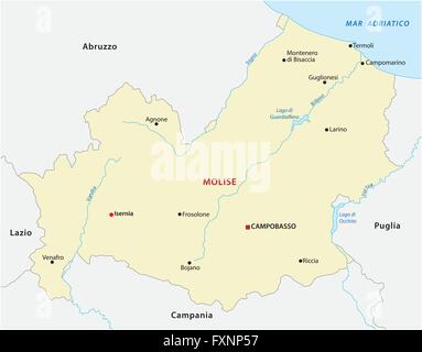 molise administrative map, Italy Stock Vector Art & Illustration ...