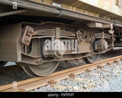 Freight train wagon bogies Stock Photo - Alamy