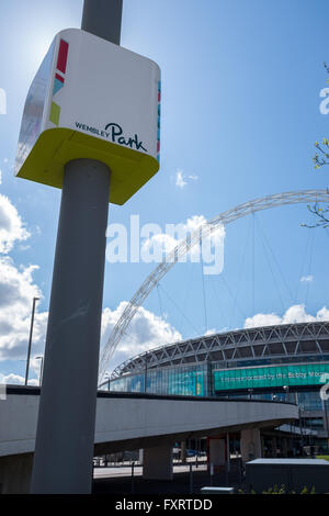 Wembley Stadium , approached by Wembley Way London England Stock Photo ...