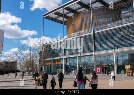 Brent Civic Center building, London, with the Wembley Library Stock ...