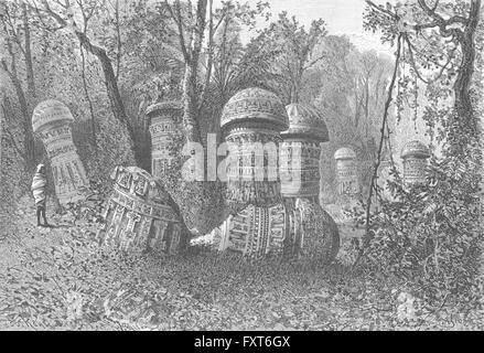 Ruins of an Ahom temple, Dinajpur, Upper Assam, India, 1895.Artist ...