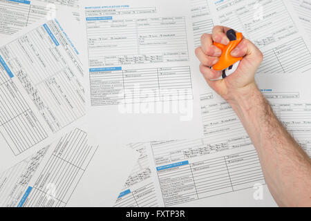 Home loan anger Stock Photo - Alamy