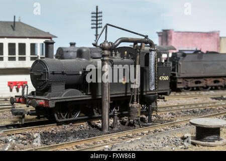 Model steam railway engines on the 7.5 inch gauge miniature railway at ...
