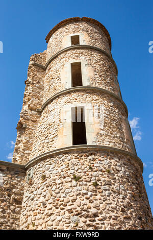 Medieval Stone Tower of the Historic Grimaud Castle or Château Grimaud ...