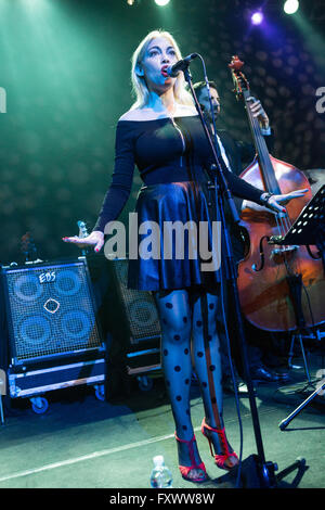 Milan Italy. 18th April 2016. The American singer BRENNA WHITAKER ...