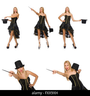 Composite photo of woman doing tricks Stock Photo - Alamy