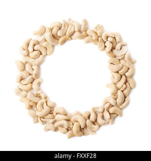 Frame made of tasty cashew nuts on white background Stock Photo - Alamy
