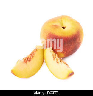 Served peach fruit composition isolated Stock Photo - Alamy