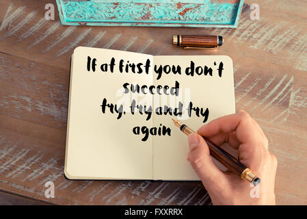 If at first you don't succeed, try, try again! Stock Photo - Alamy