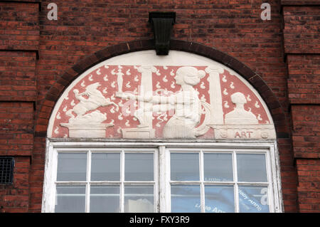 Architectural detail of the historic Nicholson Institute at Leek in ...