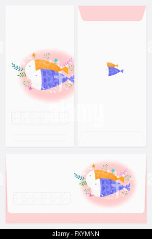 Envelope designs for church in illustration Stock Photo - Alamy