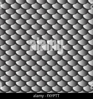 gray fish or snake scales skin seamless texture. vector illustration ...