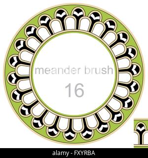 Ancient Greek round pattern - set of antique borders from Greece Stock ...