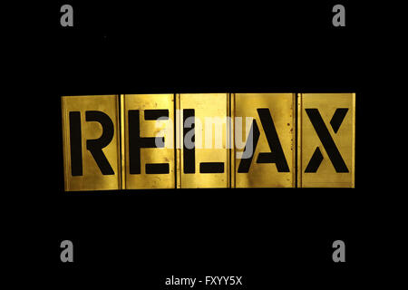 Stencil Military Stencil Relax Stock Photo - Alamy