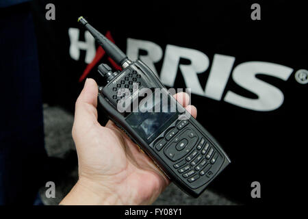 Harris XL-200P handheld radio - USA Stock Photo - Alamy